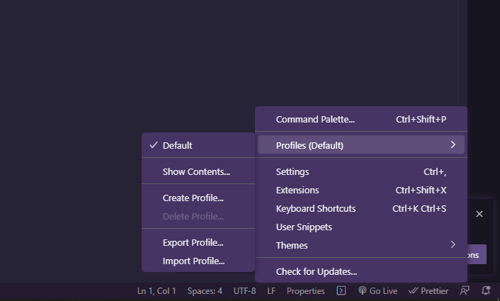 Aprovecha los perfiles en Visual Studio Code